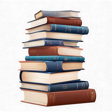 Vector Stack Of Books Vector Concept On White Background For