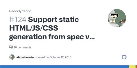Support Static Htmljscss Generation From Spec Via Npm Tooling · Issue