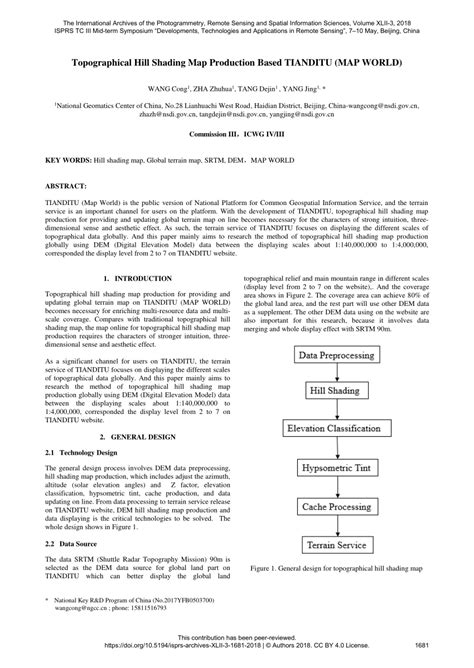 Pdf Topographical Hill Shading Map Production Based Tianditu Map World