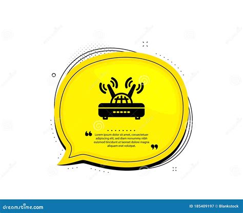 Wifi Router Icon Computer Component Sign Internet Symbol Vector Stock Vector Illustration