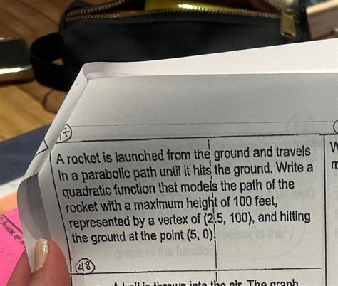 Solved A Rocket Is Launched From The Ground And Travels In A