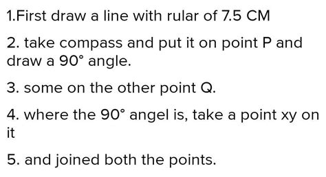 draw a line segment pq 7 5cm take any point o outside pq using scale