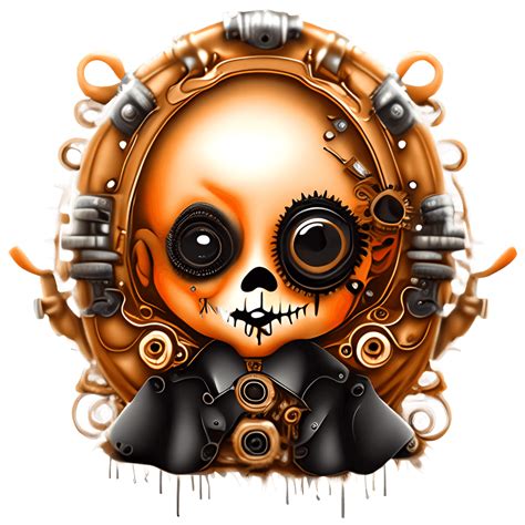 Steampunk Creepy Doll Graphic · Creative Fabrica