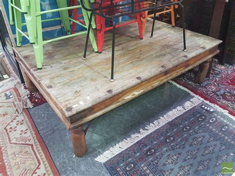 Lot Rustic Timber Coffee Table