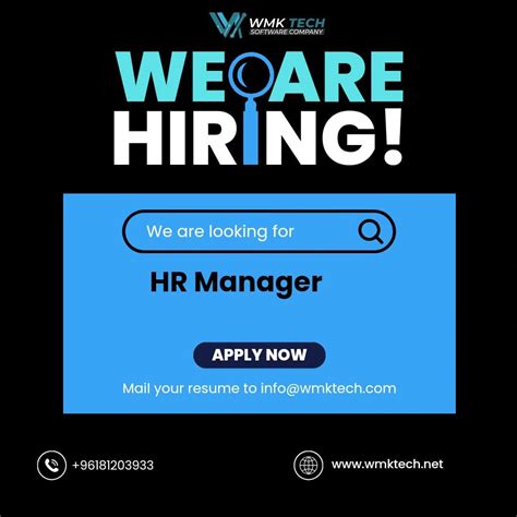 wmk tech on linkedin hiringnow hrmanager careeropportunity hrjobs
