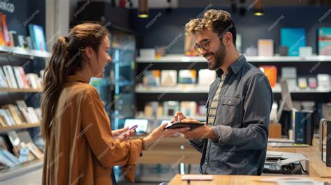 Tech Support Specialist Assisting A Customer With Their Device In A