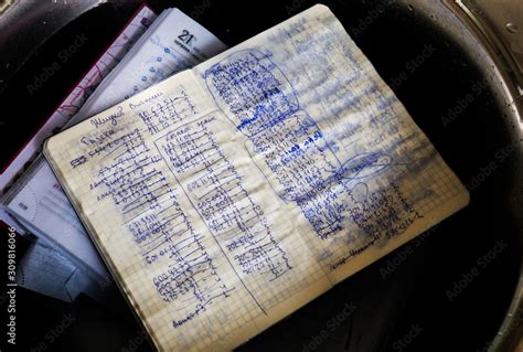 Notepad Written In Numbers In Water Stock Photo Adobe Stock