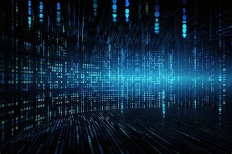 Binary Code Background Backgrounds Light Illuminated Premium Ai Generated Image