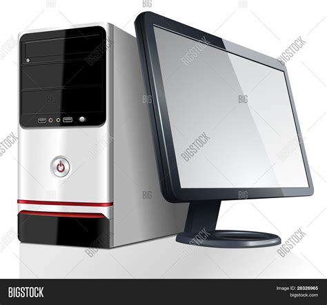 Desktop Computer Vector And Photo Free Trial Bigstock