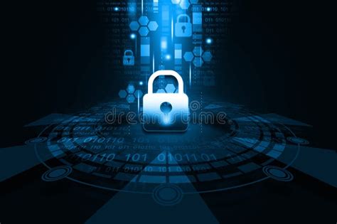 Digital Illustration Of Cyber Security Concept Stock Illustration