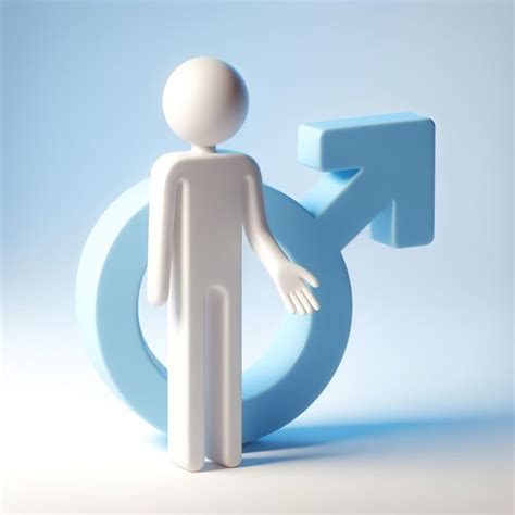 Premium Ai Image White 3d Figure With Male Gender Symbol Ai Generated