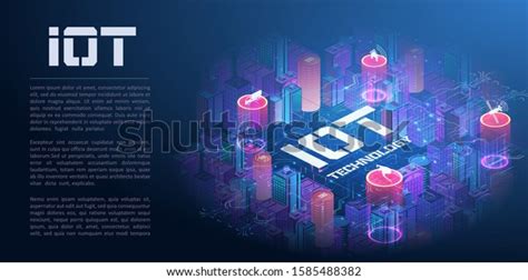 Internet Things Iot Networking Concept Connected Stock Vector Royalty