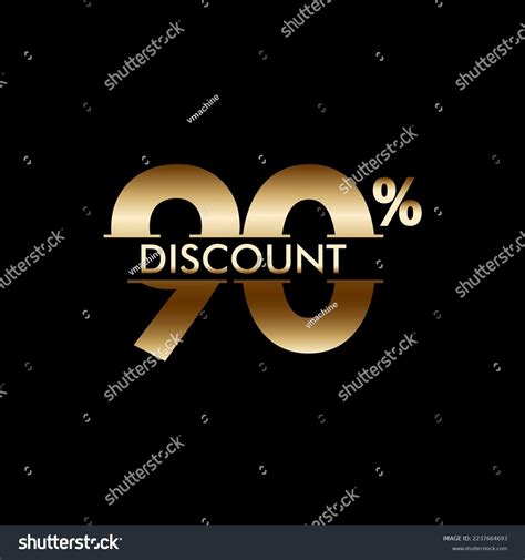 Discount 90 Off Label Vector Template Stock Vector Royalty Free