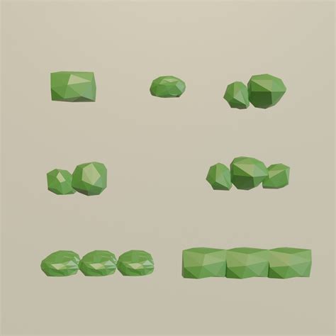 3d Model Low Poly Forrest Pack Vr Ar Low Poly Cgtrader