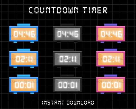 Stream Countdown Timer, Timer for Twitch and Kick, Digital Clock, Starting Soon, Animated ...