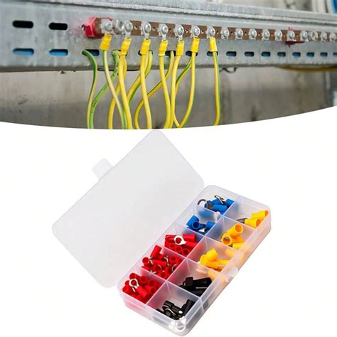 102pcs Insulating Ring Wiring Terminal Connector Classification Kit