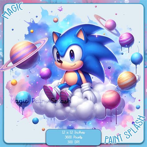 Sonic Clouds Watercolor Splash Clipart Images Graphics And Artwork Rainbow Aesthetic Png