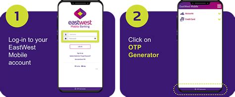 activate otp generator on mobile app eastwest bank