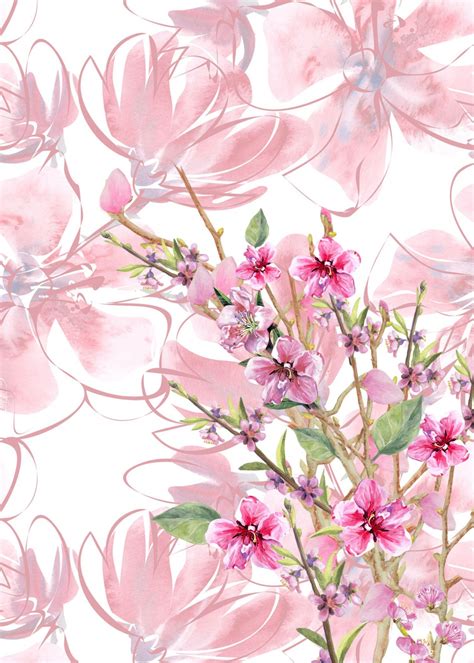 水彩花のイラスト 無料画像 Public Domain Pictures