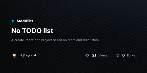 No TODO List StackBlitz