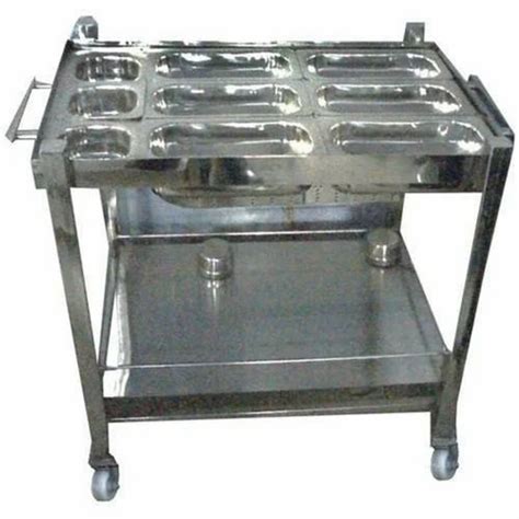 Shelves Stainless Steel Snacks Trolleys Size Dimensions At Piece In Indore