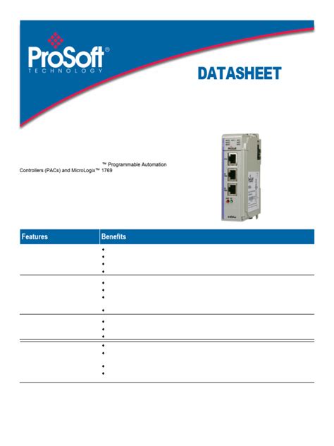 Prosoft Modbus Masterslave Network Interface Module Mvi69 Mcm