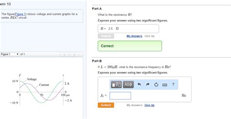 Solved The Figurefigure 1 Shows Voltage And Current Graphs