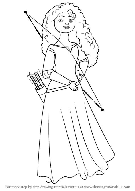 How To Draw Merida Elinor From Brave Brave Step By Step