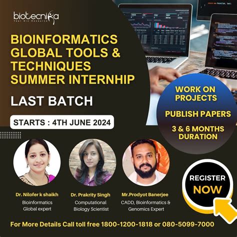 Biotecnika On Linkedin Bioinformatics Summer Training Internship