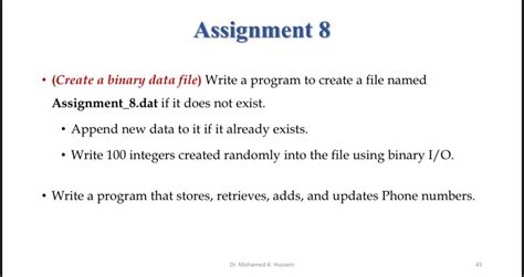 Solved Assignment 8 Create A Binary Data File Write A