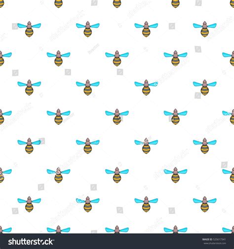 Wasp Pattern Cartoon Illustration Wasp Pattern Stock Illustration 525617341