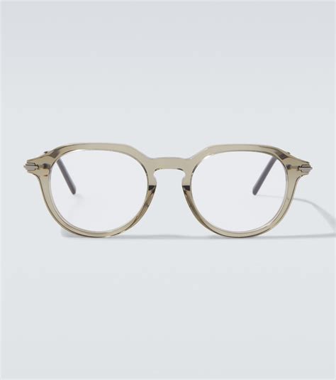 Diorblacksuito R10i Round Glasses In Brown Dior Eyewear Mytheresa