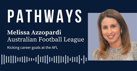 Pathways — Melissa Azzopardi Australian Football League Afl Atlas Partners