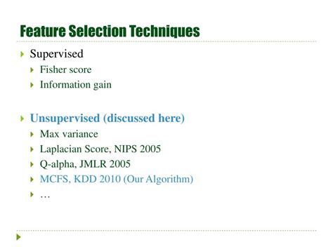 Ppt Unsupervised Feature Selection For Multi Cluster Data Powerpoint