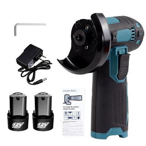 UE bleu Mini meuleuse d angle V W avec batterie au Lithium Rechargeable Machine à polir