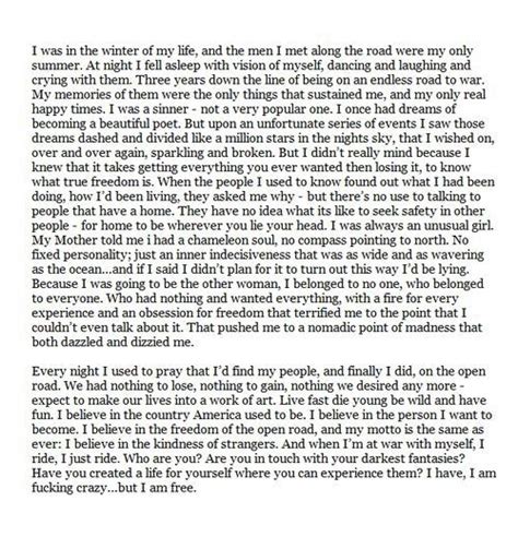 Lana Del Rey Ride Monologue