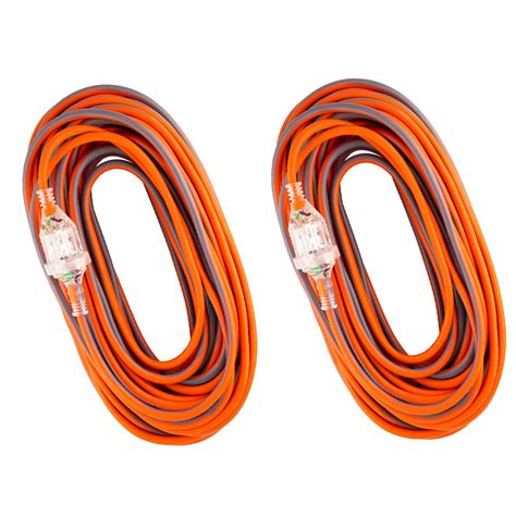 2x Extension Lead 25m Pro Power Cable Cord 10a 25mtr And Light Aust Appr