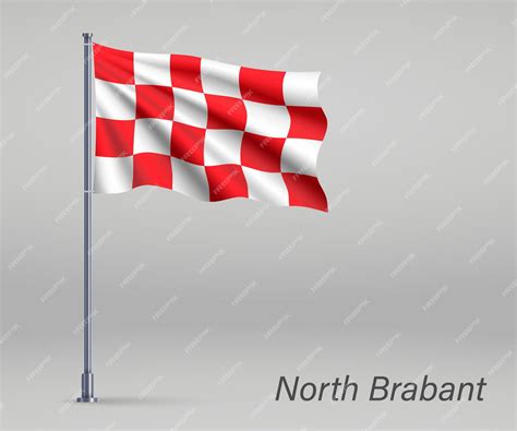 Ondeando La Bandera De La Provincia De Brabante Septentrional De Los