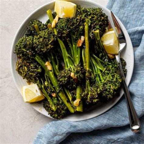 Crispy Oven Roasted Broccolini Nourish And Fete