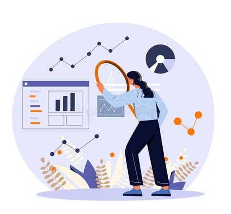 Analyst With Statistic Stock Vector Illustration Of Concept 260317146