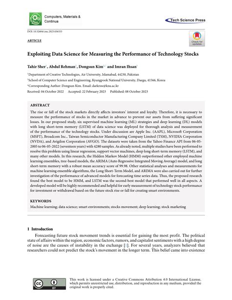 PDF Exploiting Data Science For Measuring The Performance Of