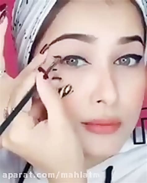 اموزش کشیدن خط چشم نازک و ساده و دخترانه