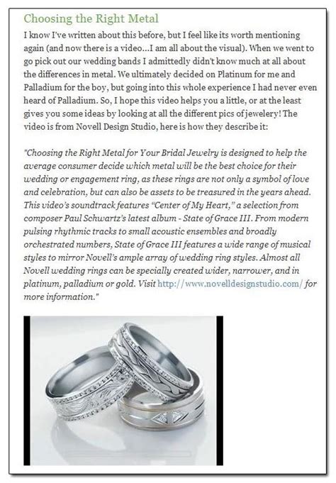 Choosing The Right Metal Archives Novell Wedding Bands