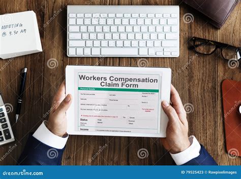 Work Injury Compensation Claim Form Concept Stock Image Image Of