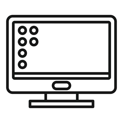 Monitor Operating System Icon Outline Style 14637575 Vector Art At
