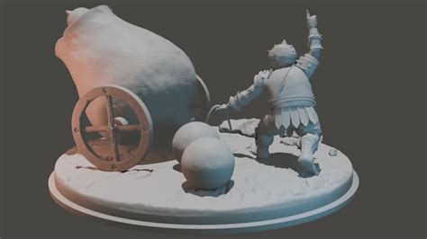 Sculpt 3d Character Model 2d Image To 3d Sculpture Dnd Stl File For 3d