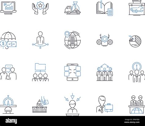 factory workflow outline icons collection factories workflow production manufacturing