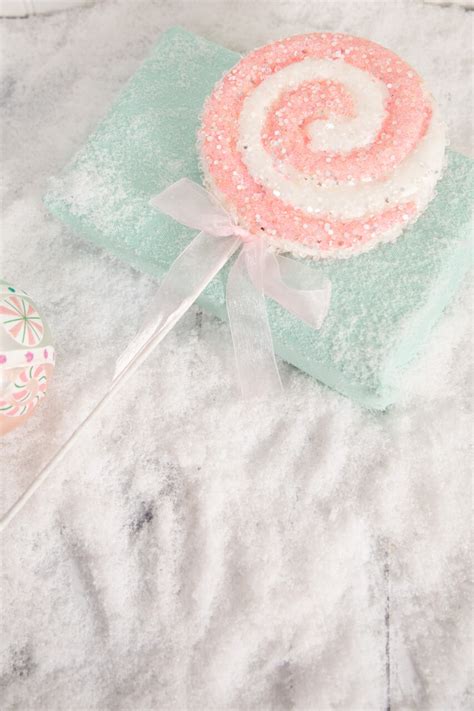 215” Pink And White Iced Candy Lollipop Ornament Decorators Warehouse