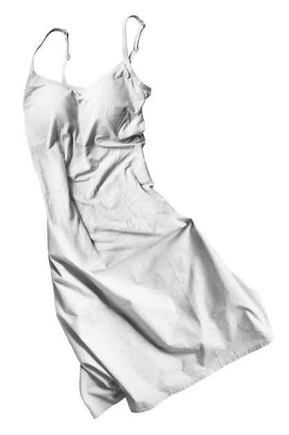 Premium Photo Elegant White Silk Mini Dress On White Background