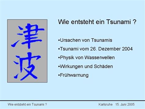 Wie Entsteht Ein Tsunami Friedemann Wenzel Geophysikalisches Institut